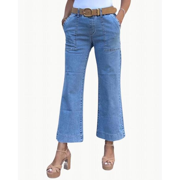 BEVY FLOG | Pants & Jumpsuits | New Bevy Flog Eden Crop Pants In Denim ...
